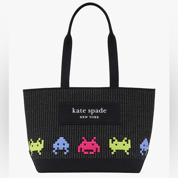 kate spade | Bags | Kate Spade Space Invaders X Ks Ny Knit Jacquard ...